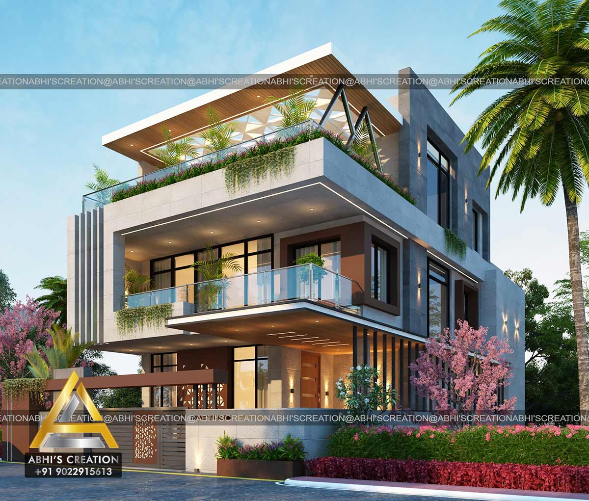 3D Bungalow Rendering | Bungalow Elevation Services