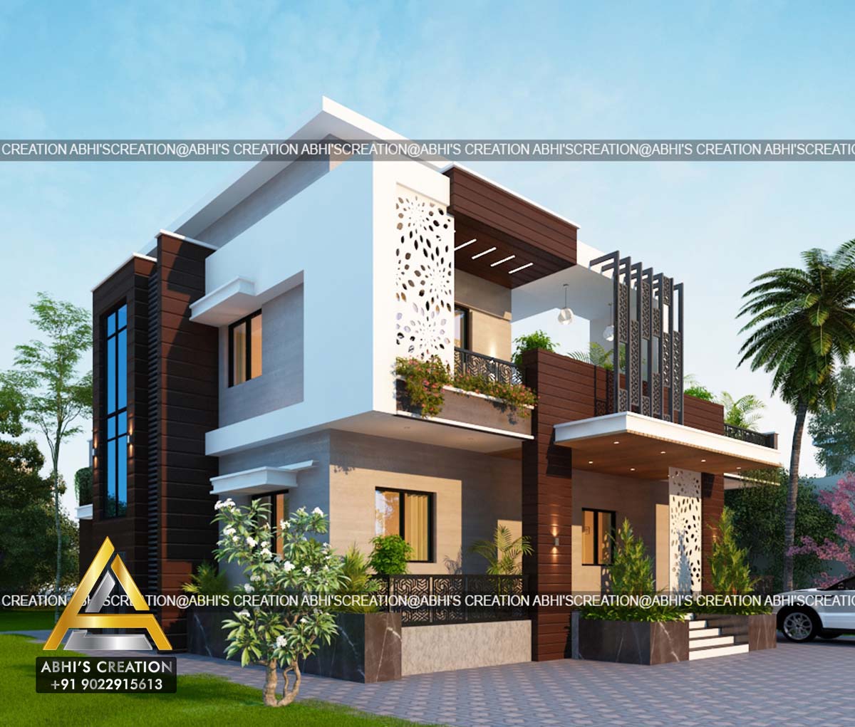 3D Bungalow Rendering | Bungalow Elevation Services