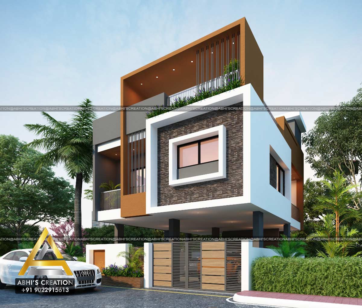 3D Bungalow Rendering | Bungalow Elevation Services